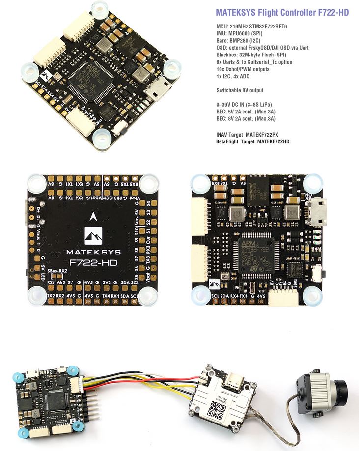 Kontroler Lotu Matek F722 HD
