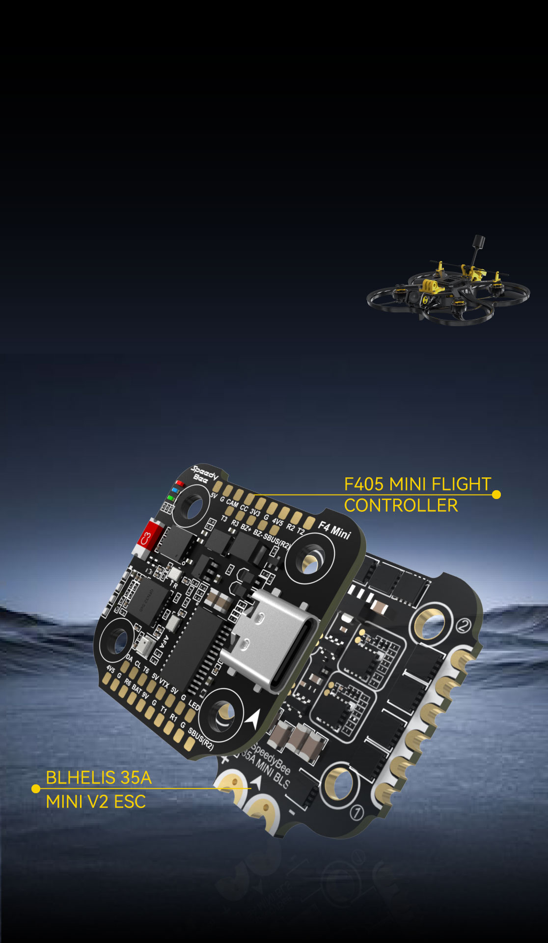 Stack SpeedyBee F405 Mini 35A BLS 3-6S